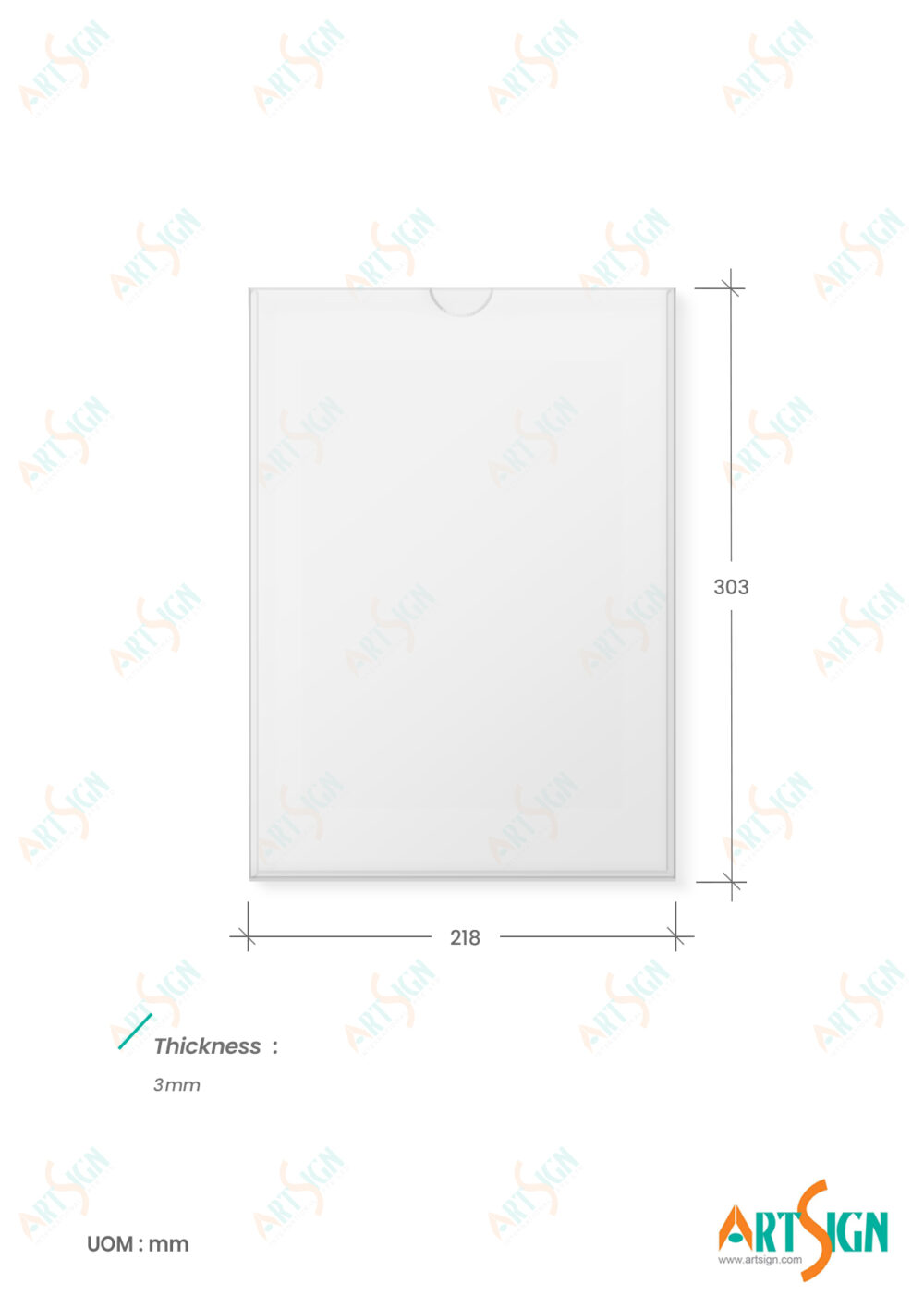 Acrylic Pocket Frame A4 3mm clear – Artsign