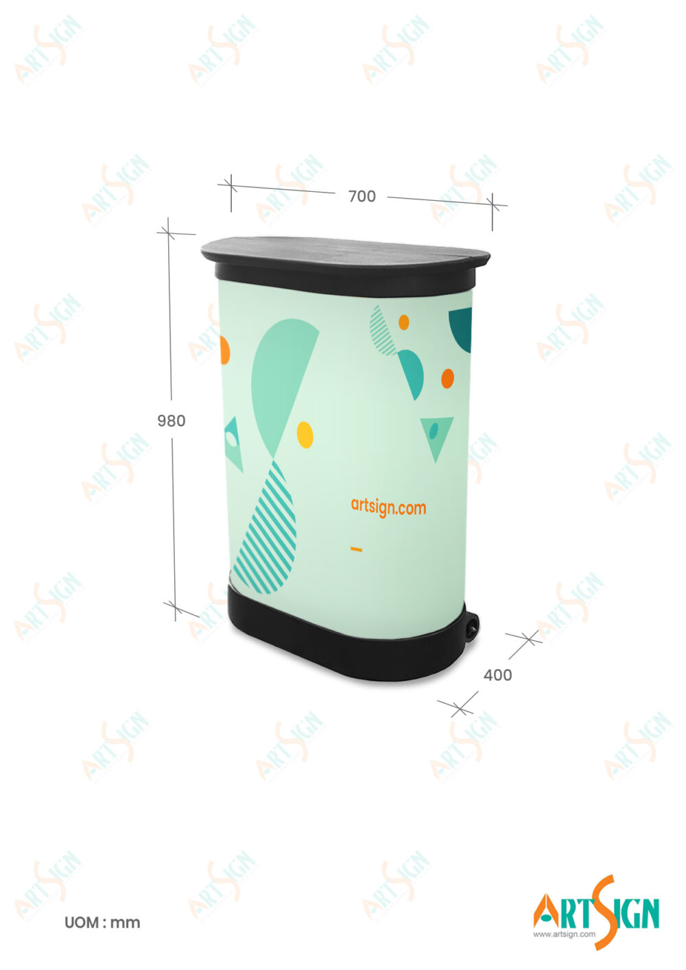 Pop Up Oval Hard Case with Print – Artsign