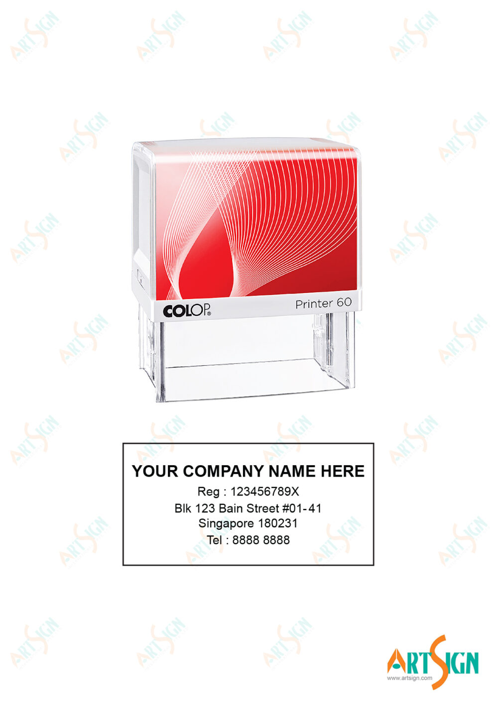 Rubber Stamp Self-Inkling P60 76 x 37mm – Artsign
