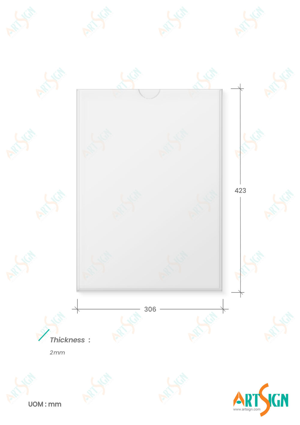 Acrylic Pocket Frame A3 2mm clear – Artsign