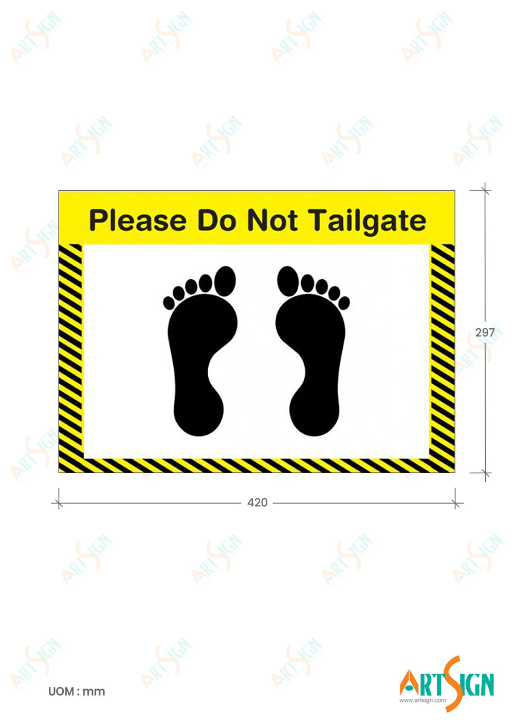 Please Do Not Tailgate – Artsign