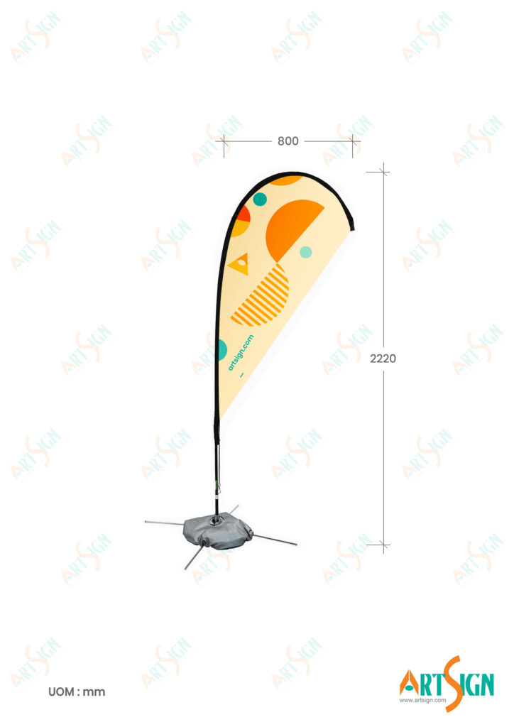 Flying Banner Tear Drop Shape (Small) – Artsign